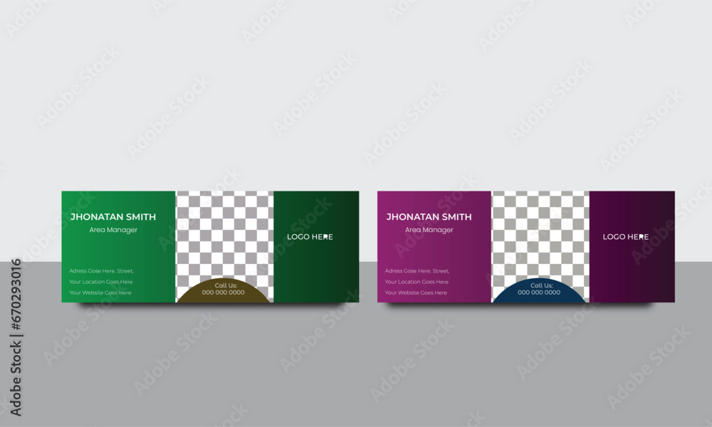 Free email signature template or email footer and personal social media ...