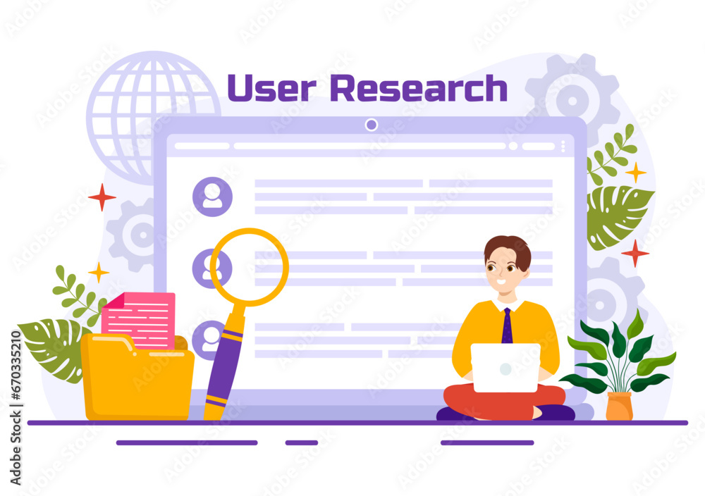User Research Vector Illustration of People Searching and Exploring in ...