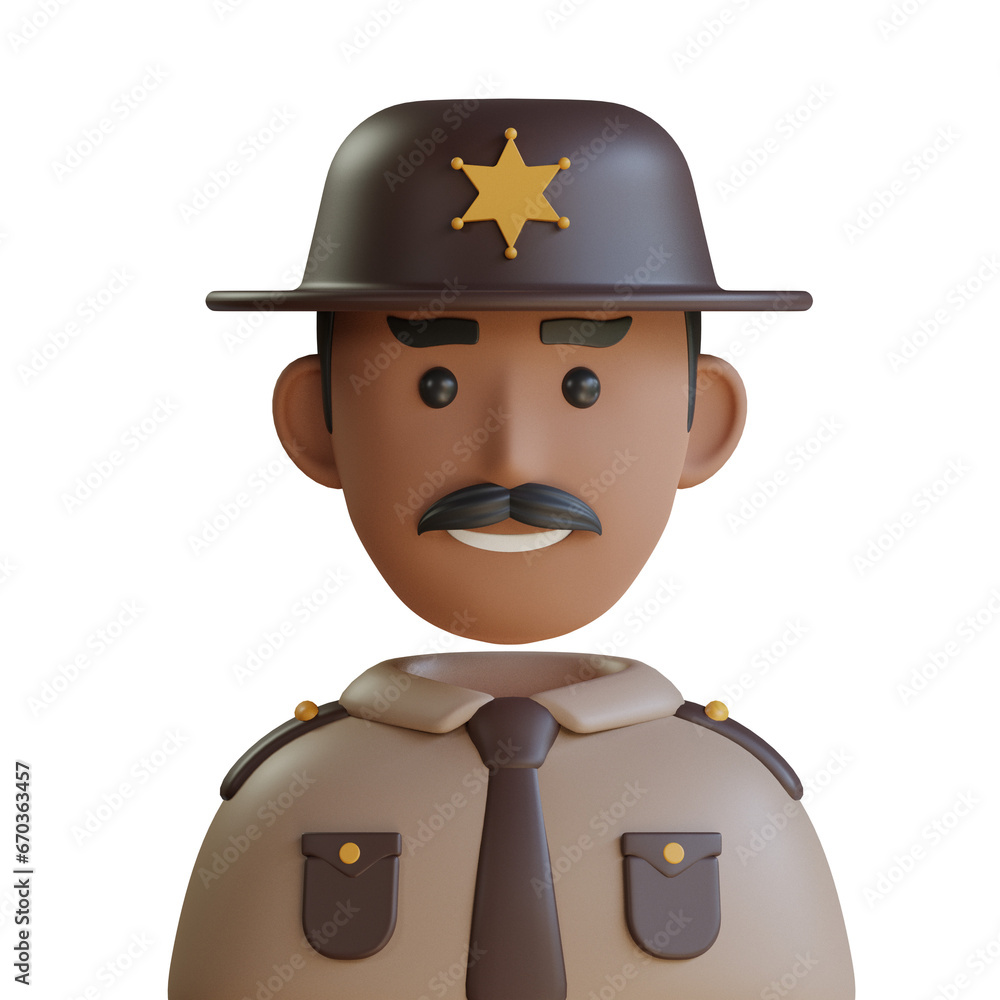 3D Model of Sheriff Avatar. Sheriff Avatar Design in 3D. 3d ...