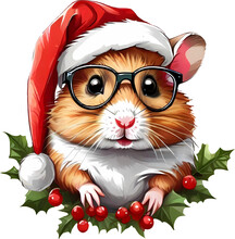 Christmas Hamster In Snow Art Print Free Stock Photo - Public Domain ...