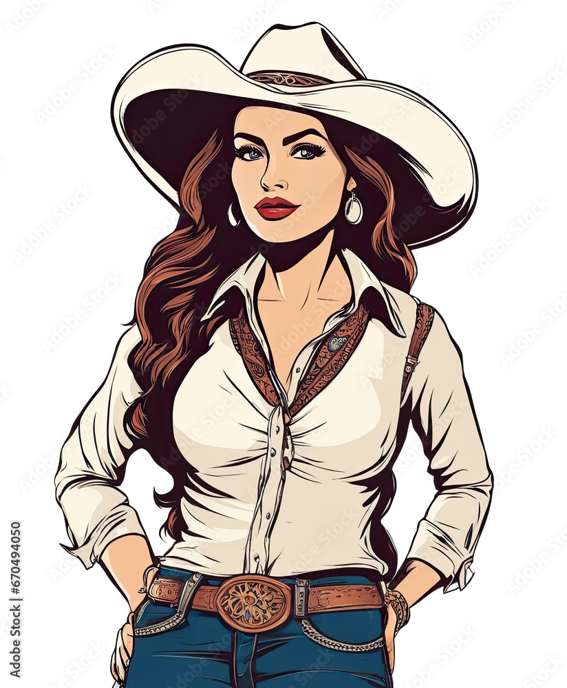 Cowgirl clipart png 3d western girl clipart Rodeo Woman Cowgirl Style ...
