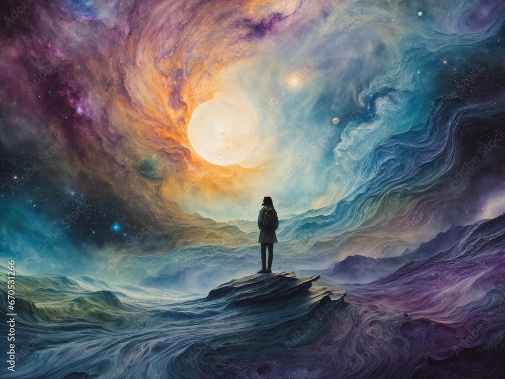 Experience a surreal journey through the cosmos in this mesmerizing ...