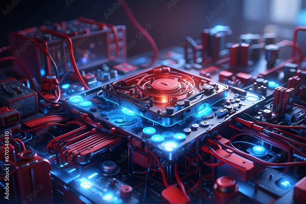 processing unit chipset that illustrates a cybersecurity concept ...