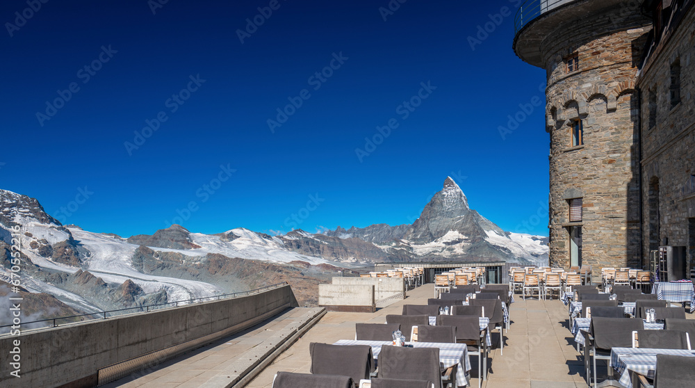 Switzerland travel - view of the Gorner glaciers and Matterhorn from ...