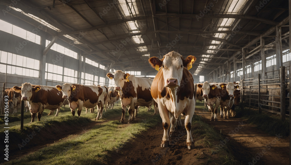 Using high-tech cow milking equipment, the innovative farm produces cow ...