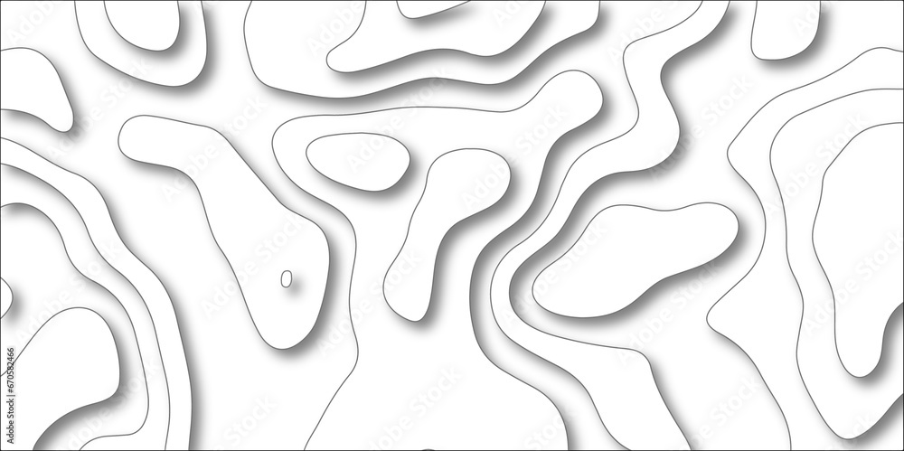 3D Contour map background. Vector geography scheme and terrain ...
