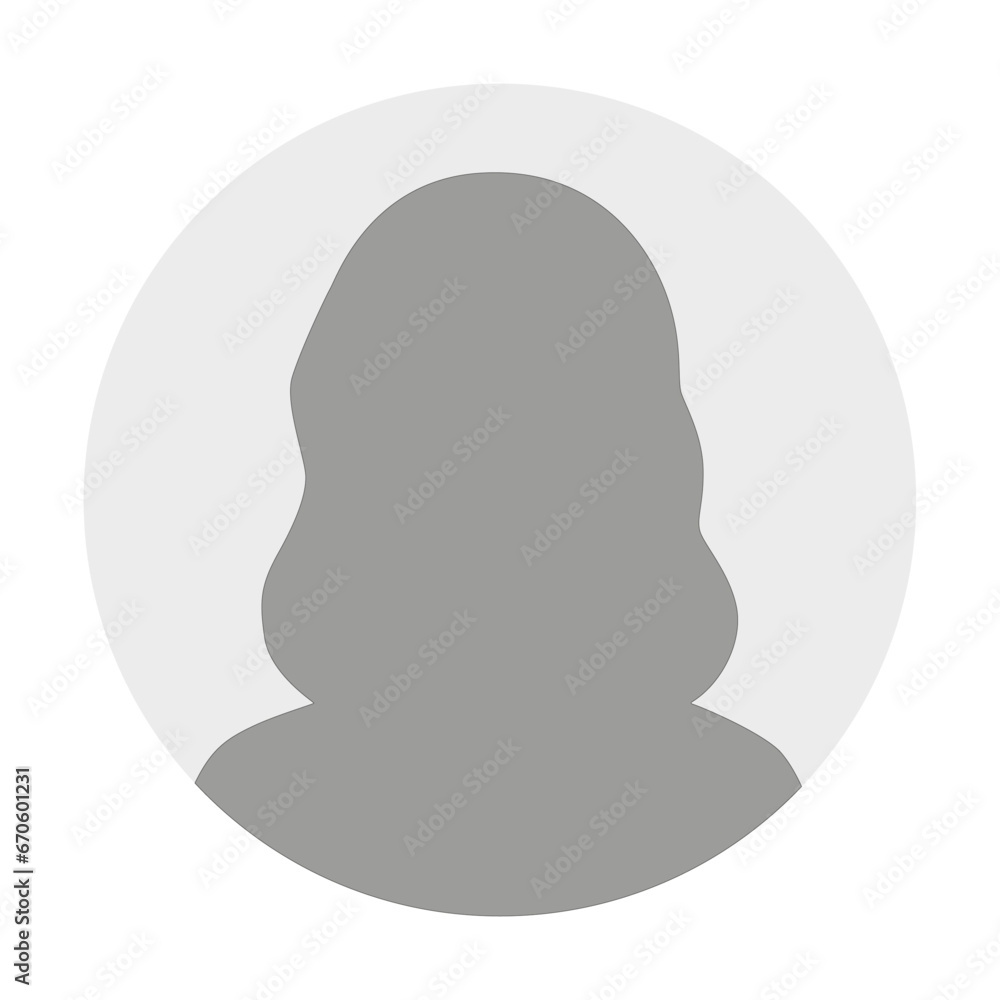 เวกเตอร์ Stock Vector flat illustration in grayscale. Avatar, user ...