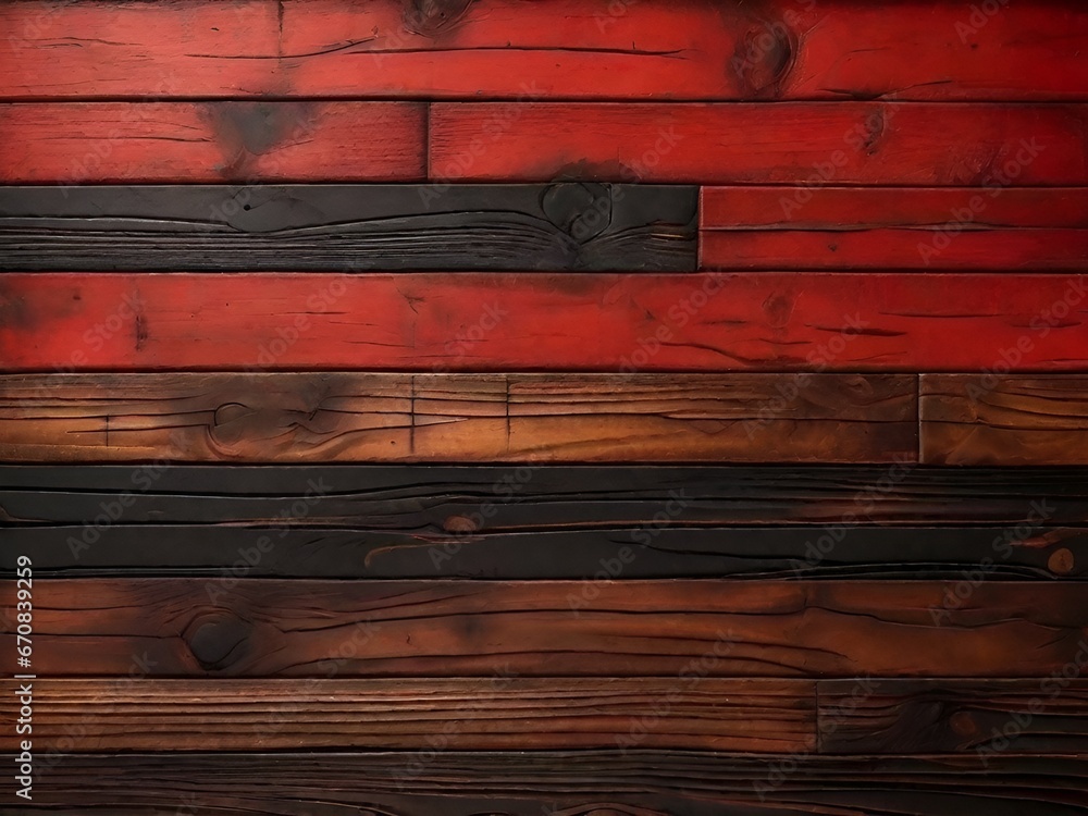 Red and Black Wooden Wall Paneling Stock Photo | Adobe Stock