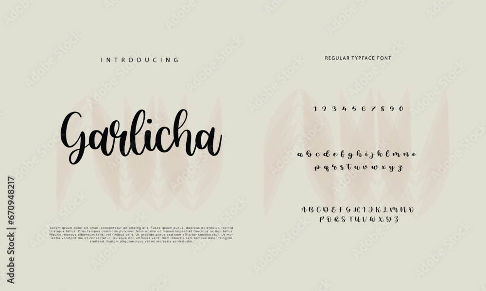 Abstract Calligraphy font alphabet. Minimal modern urban fonts for logo ...