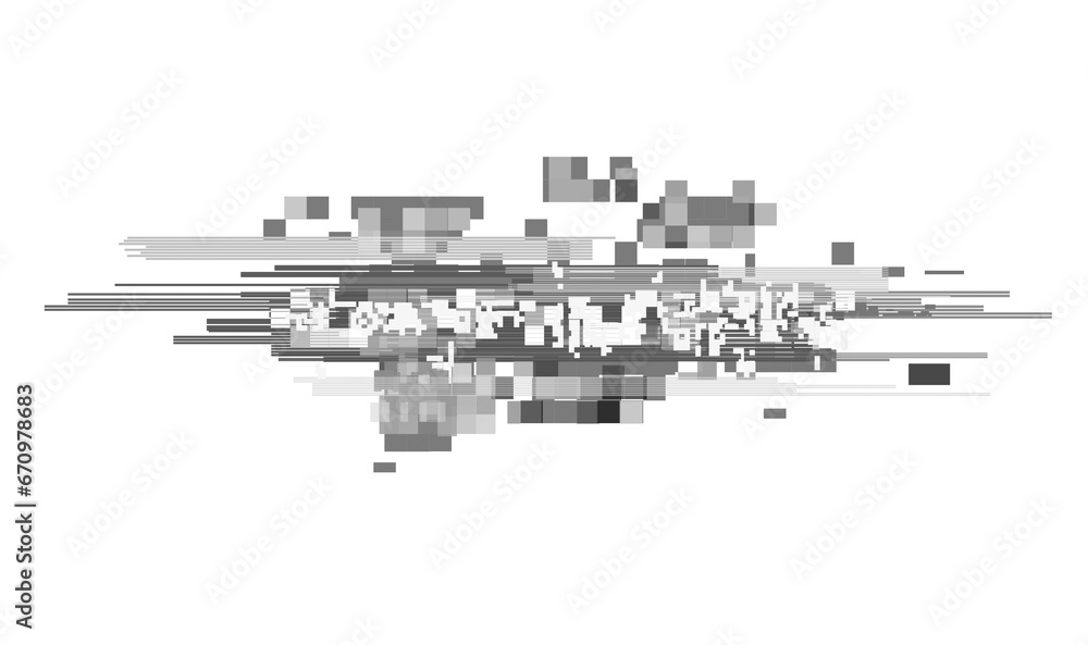 Glitch noise distortion of broken video transparent backgrounds, VHS ...