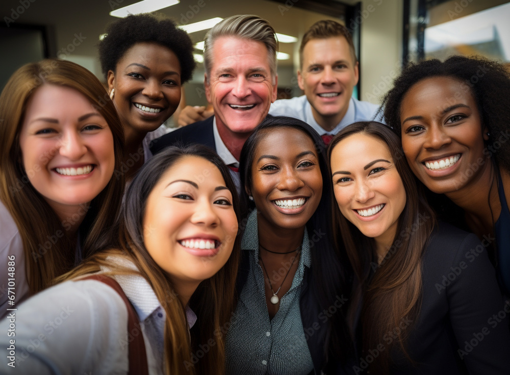 Ethnicity Diversity at Work. Happy Employees From Different Backgrounds ...