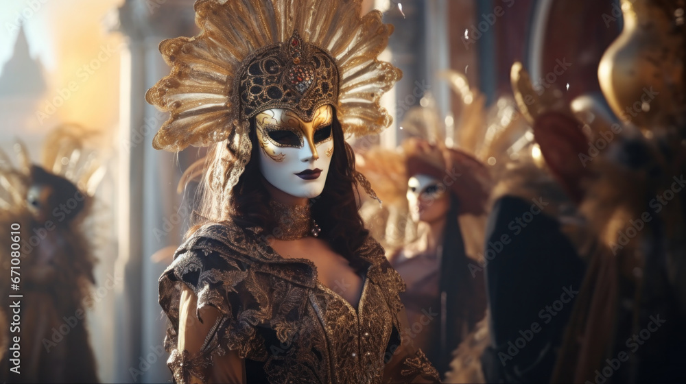 Venetian Elegance: A Captivating Scene from the Masquerade Ball at ...