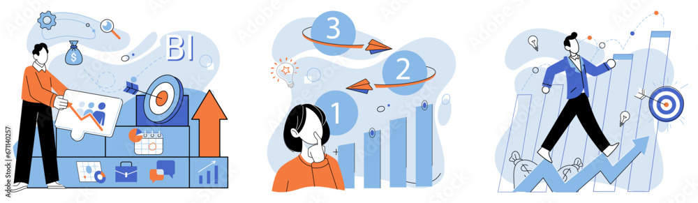 Vetor Strategic planning. Vector illustration. The strategic planning ...