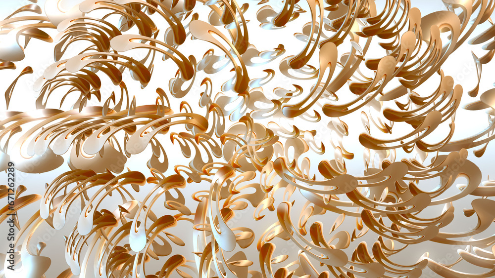 Abstract rotating colored elements on a light background. Background of ...