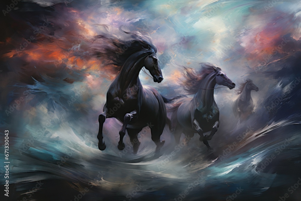 Whirling cyclone riders, harnessing the power of storms atop their ...