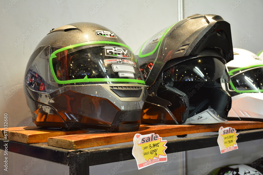 Rsv helmet display at performance and lifestlye expo in Pasay ...