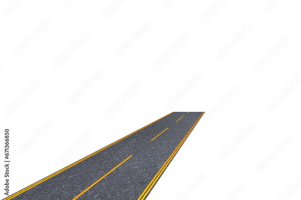 Digital png illustration of road with markings on transparent ...