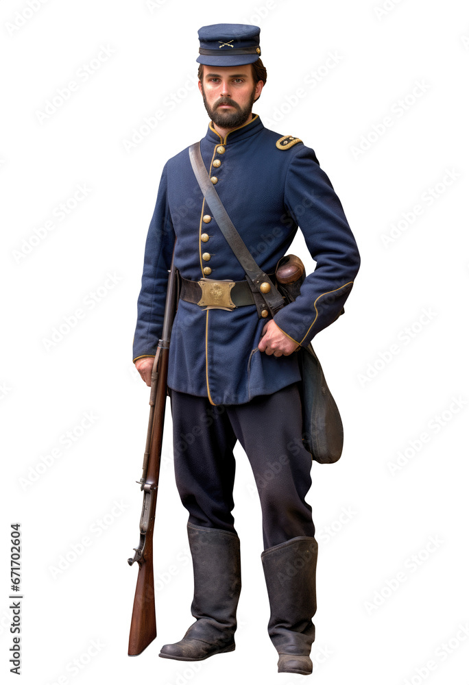 Illustration Stock Civil war soldier - Blue uniform - Transparent PNG ...