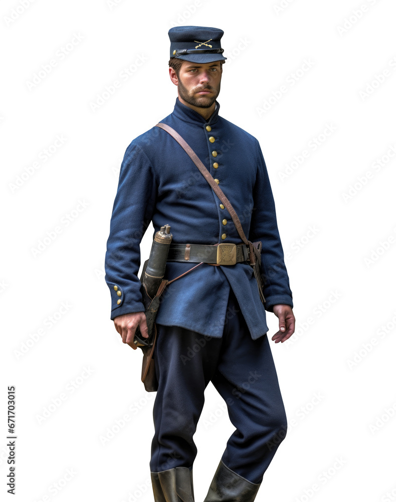 Civil war soldier - Blue uniform - Transparent PNG background. Blue Cap ...