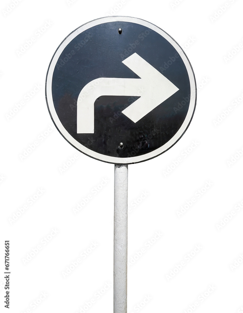 Arrow traffic sign, left or right, isolated on transparent background ...