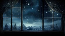 Window With A View Of Winter Art Free Stock Photo - Public Domain Pictures