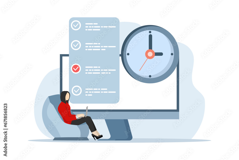 Time management concepts regarding schedules, deadlines, planners, planning and organizing ...