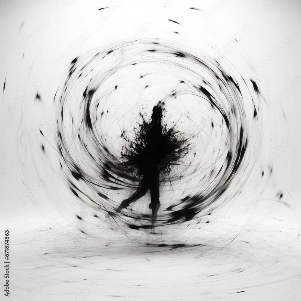 Asphodel humanoid action painting portraits analog Ai generated art ...