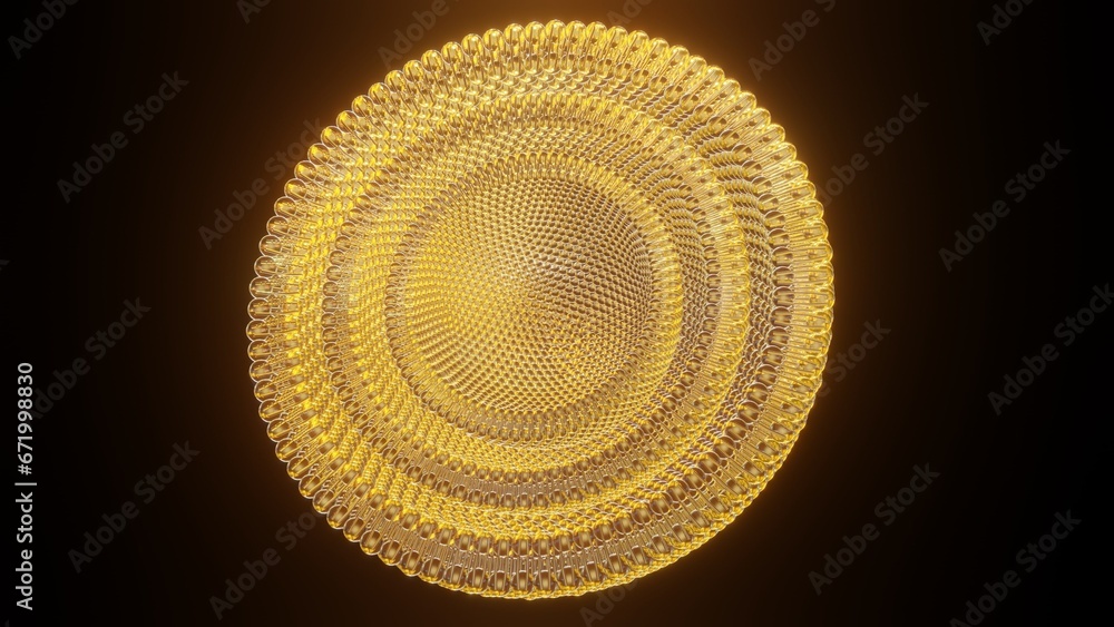 Isolated multi lamellar vesicle or multilayered liposome in the black ...