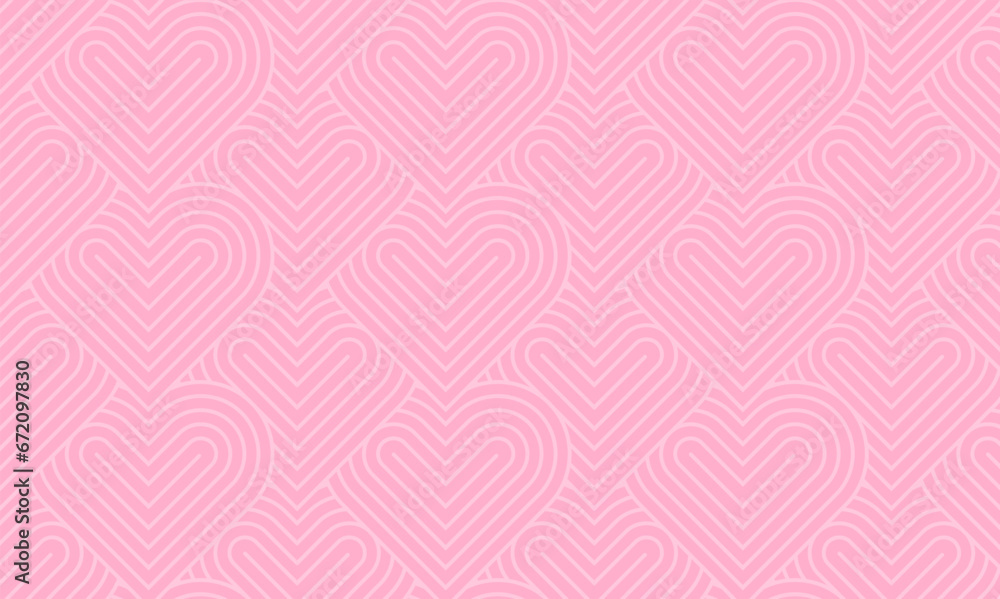 Vector de Stock Modern and minimalist heart pattern background with ...