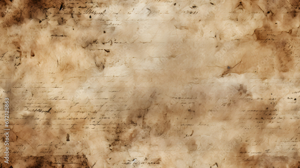 Aged parchment texture with faded calligraphy Stock Illustration ...