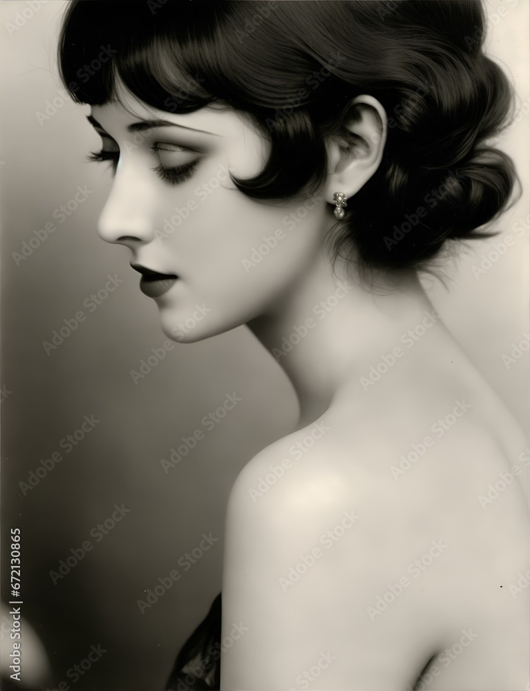 famous actress from the 1920s Stock Illustration | Adobe Stock