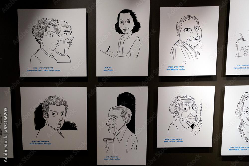 Significant Jewish people's portraits at Anu, the Museum of the Jewish ...