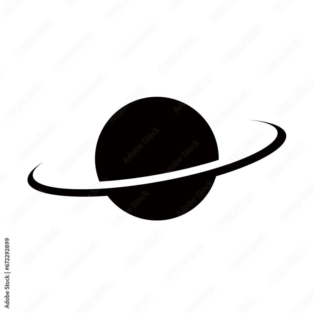 planet with ring icon saturn symbol global logo space svg vector png ...