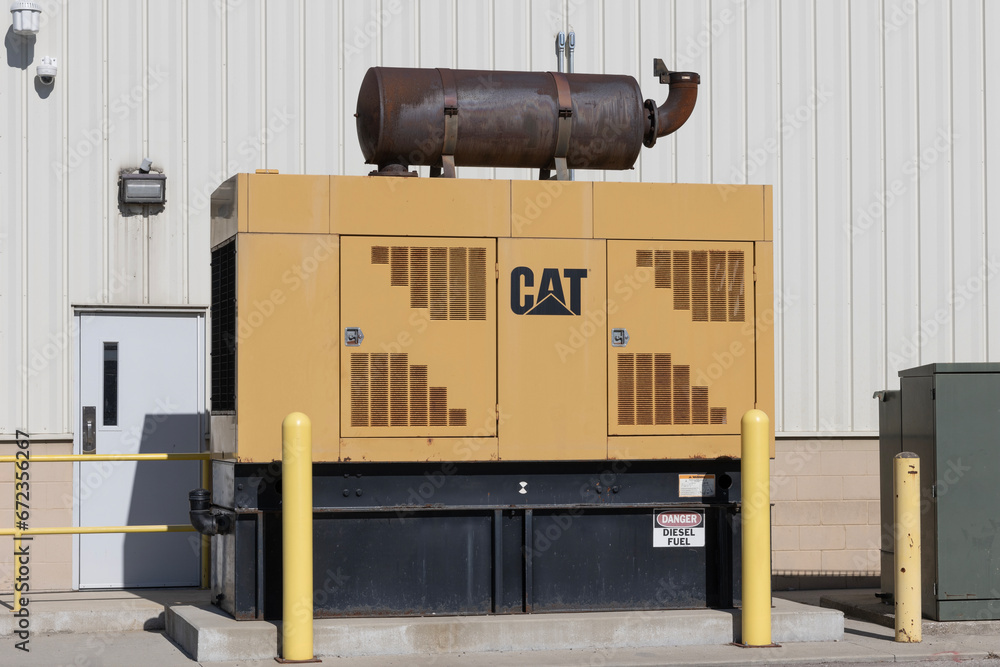 Caterpillar diesel-fueled industrial emergency generator set ...