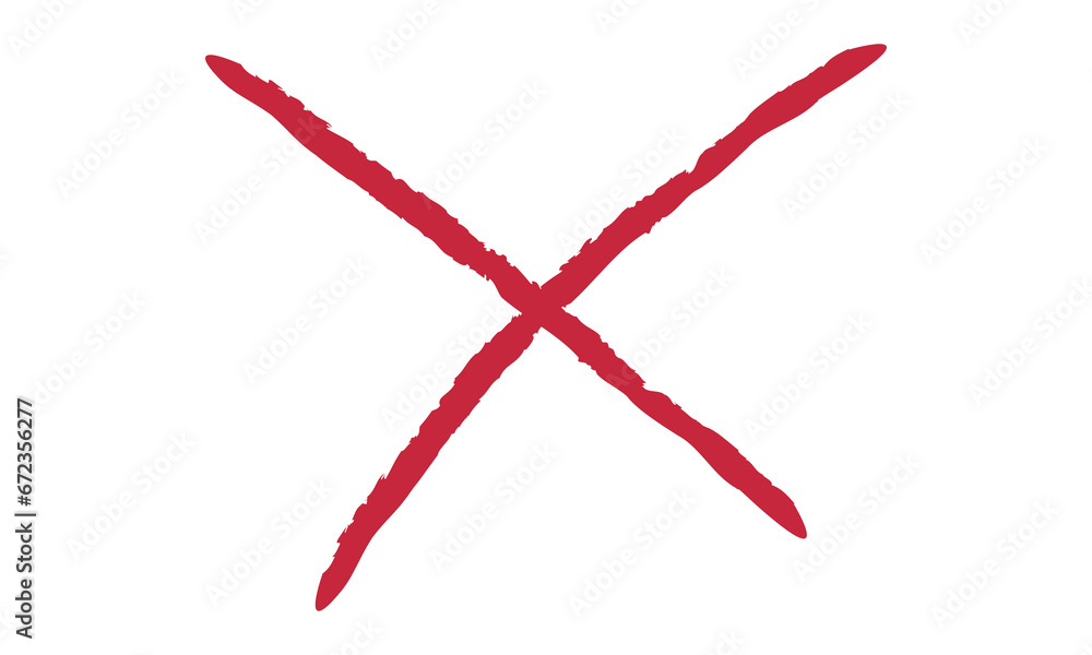 Ilustración de Stock Icono de tachado rojo en fondo transparente ...