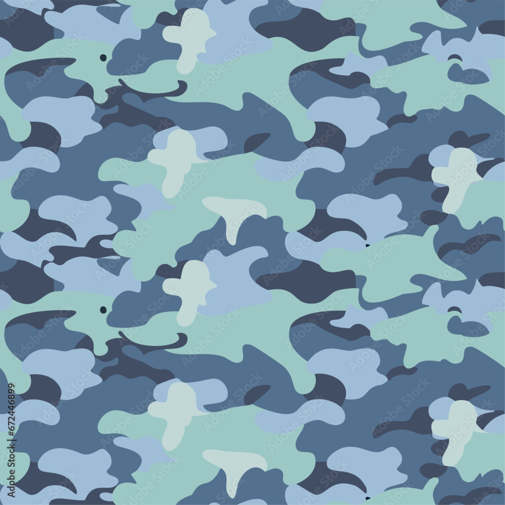 Camouflage Seamless pattern vector art image. Camo repeating tile ...