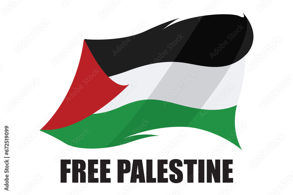 Stock-Vektorgrafik „Free Palestine, poster design isolated on white ...
