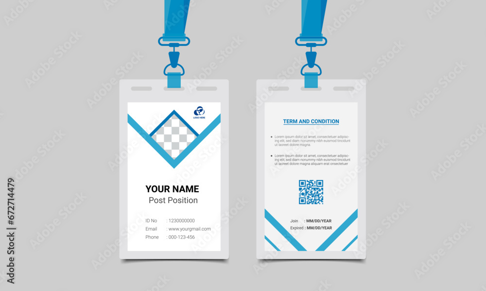 Student Id Card Design Stock Vector | Adobe Stock