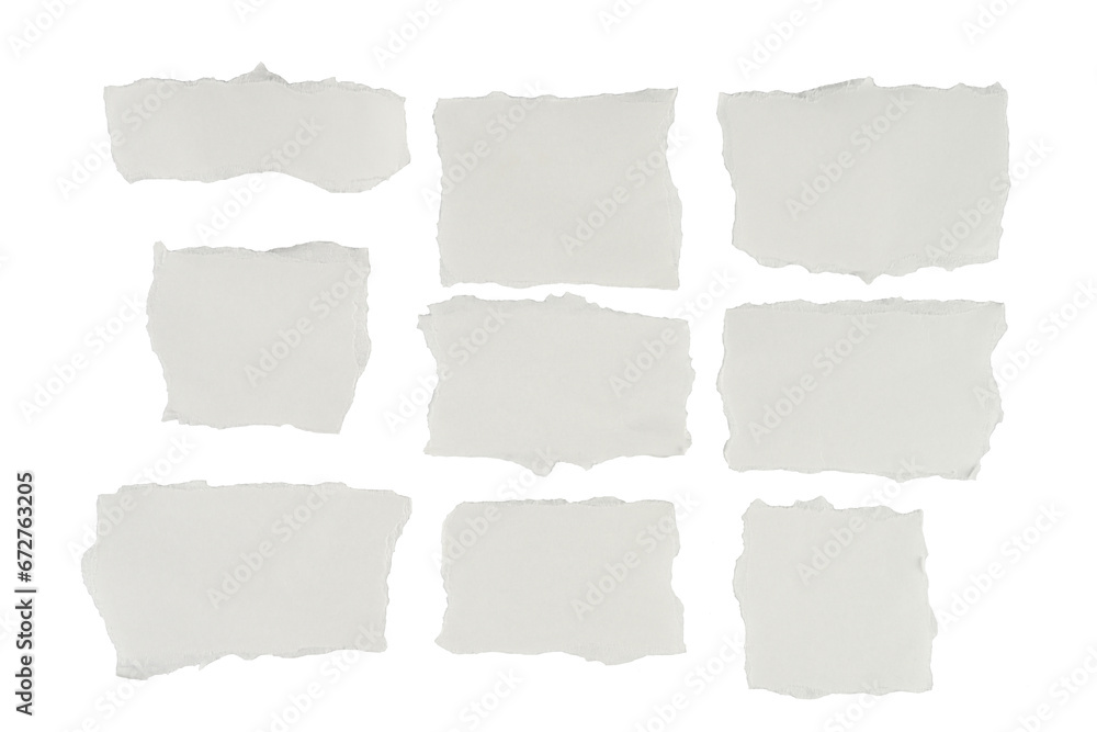 Papel rasgado de color blanco sobre fondo blanco, recurso gráfico Stock ...