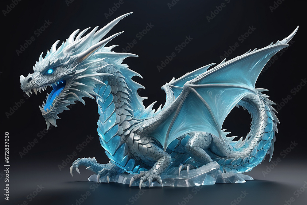 a dragon's power with the chilling beauty of ice with essence of the ...