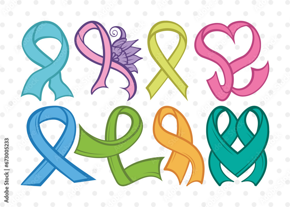 Awareness Ribbon Clipart SVG Cut Files | Breast Cancer Ribbon Svg ...