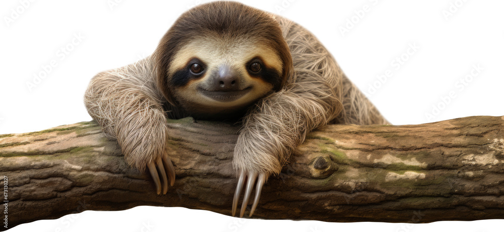 Sloth transparent background PNG clipart Stock Photo | Adobe Stock