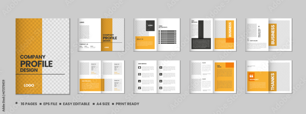 Company profile, multipage flyer brochure, portfolio magazine, annual ...