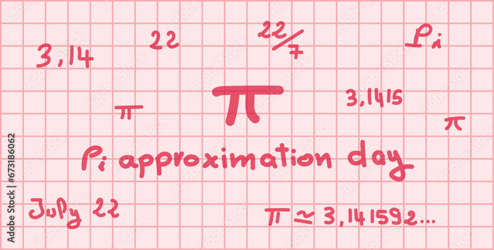 Approximate number of pi. Value of pi in mathematics. Happy ...