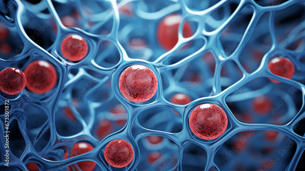 cells are connected by a network Stock Illustration | Adobe Stock