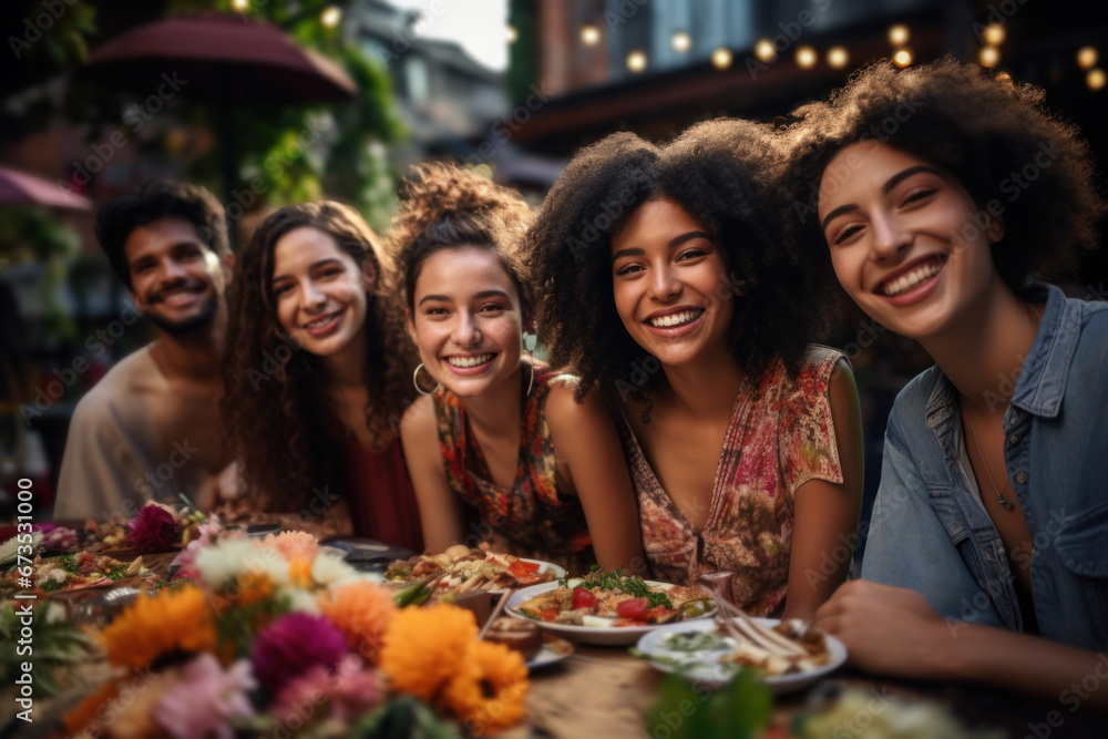 A group of friends from various cultural backgrounds come together for ...