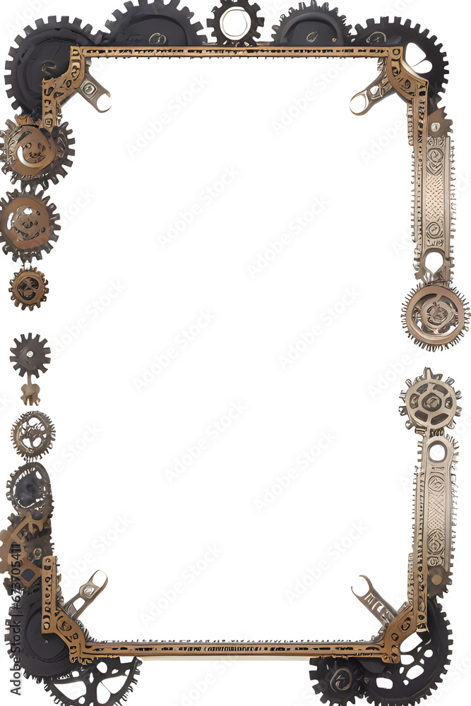 Steampunk border frame PNG transparent background Stock Illustration ...