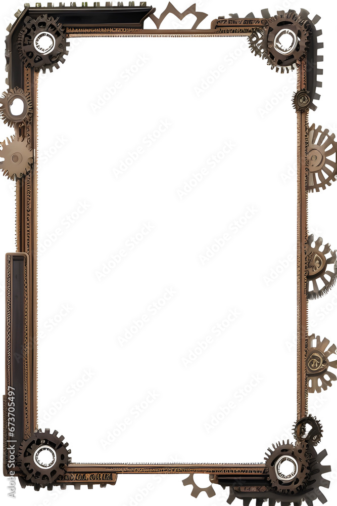 Steampunk border frame PNG transparent background Stock Illustration ...