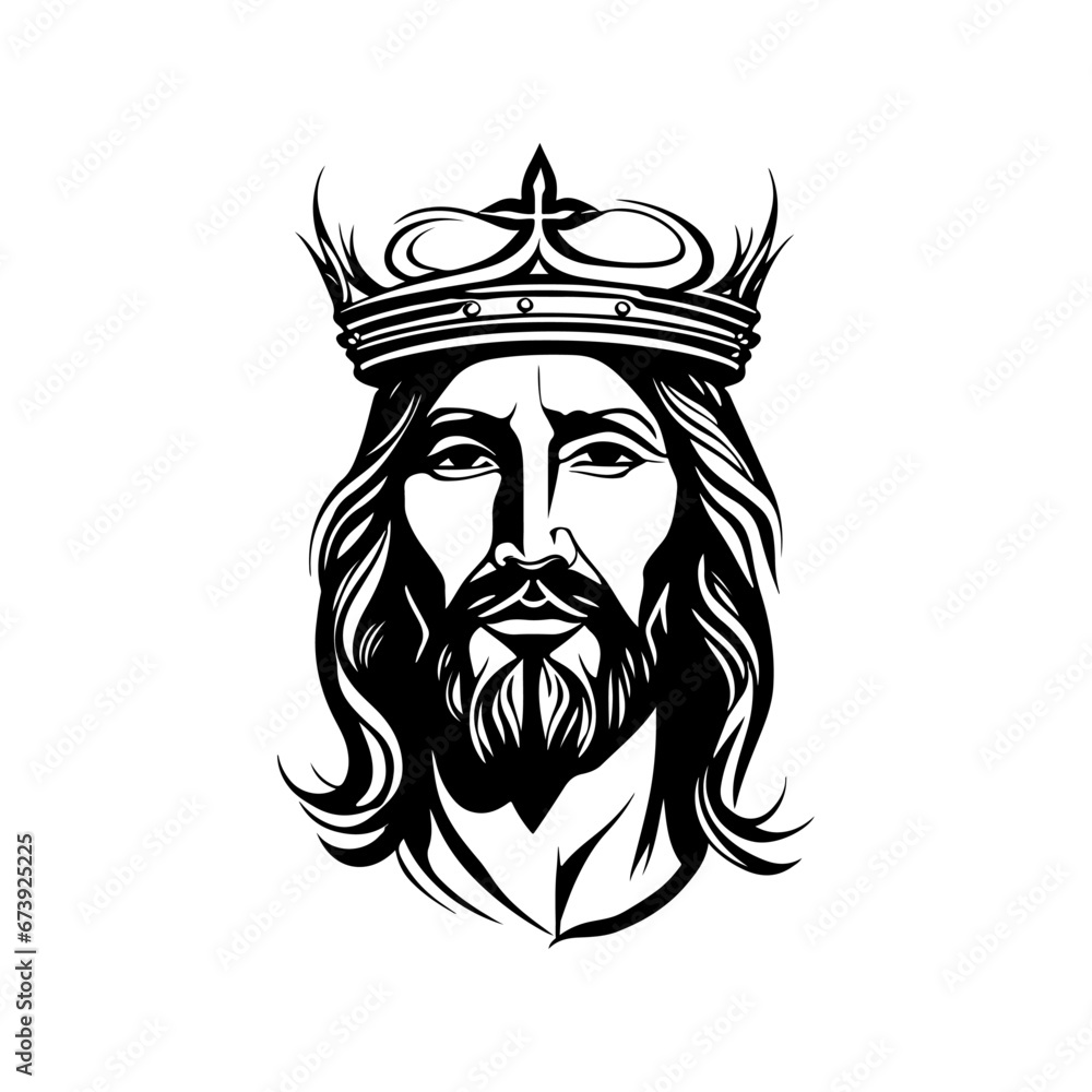 Jesus, Crown, Tattoo Design, Drawing, Silhouette, Face, Strong Jesus ...