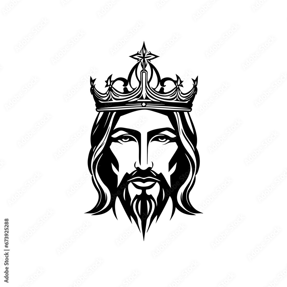 Jesus, Crown, Tattoo Design, Drawing, Silhouette, Face, Strong Jesus ...